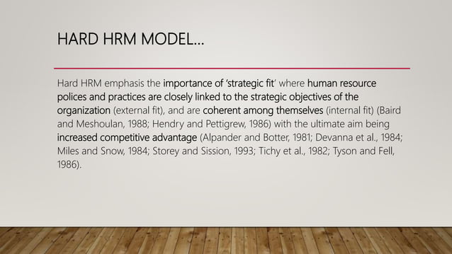 SOFT AND HARD HRM PRESENTATION | PPTX