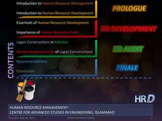 Human Resource Development of Lagan Group (UK) in Pakistan [MAY 2010 ...