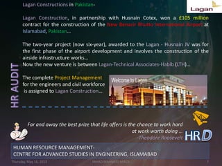 Human Resource Development of Lagan Group (UK) in Pakistan [MAY 2010] | PPT