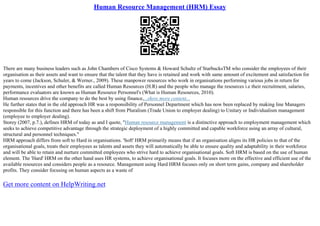 Hrm Reflective Essay | PPT