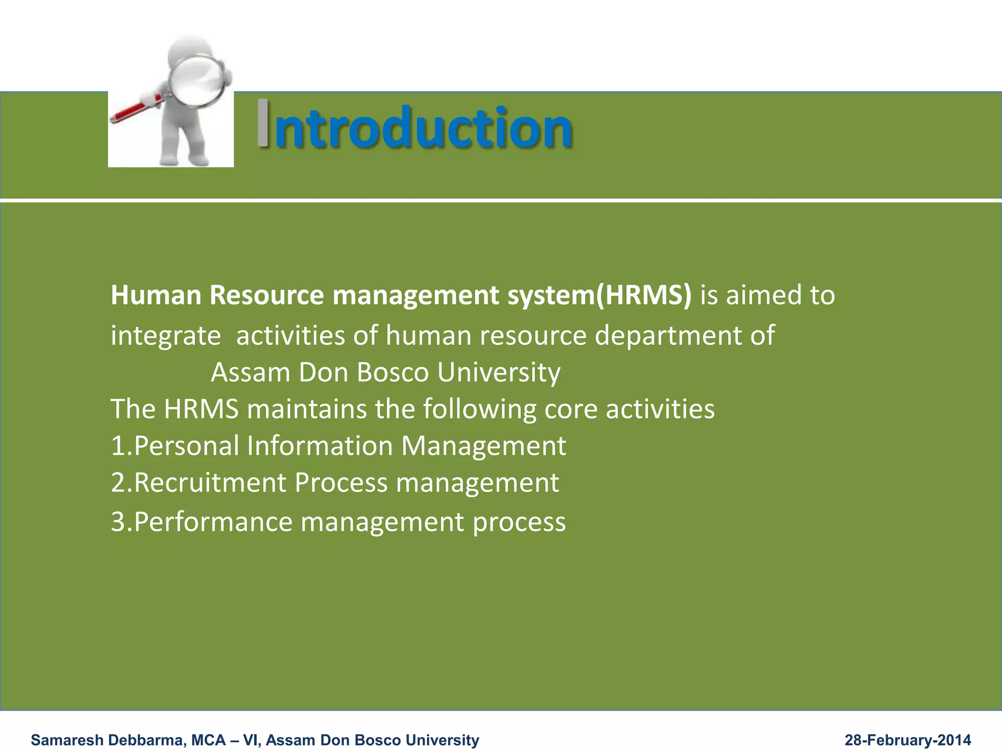 Human Resource Management System (HRMS) | PPT