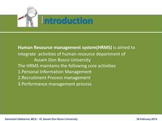 Human Resource Management System (HRMS) | PPT