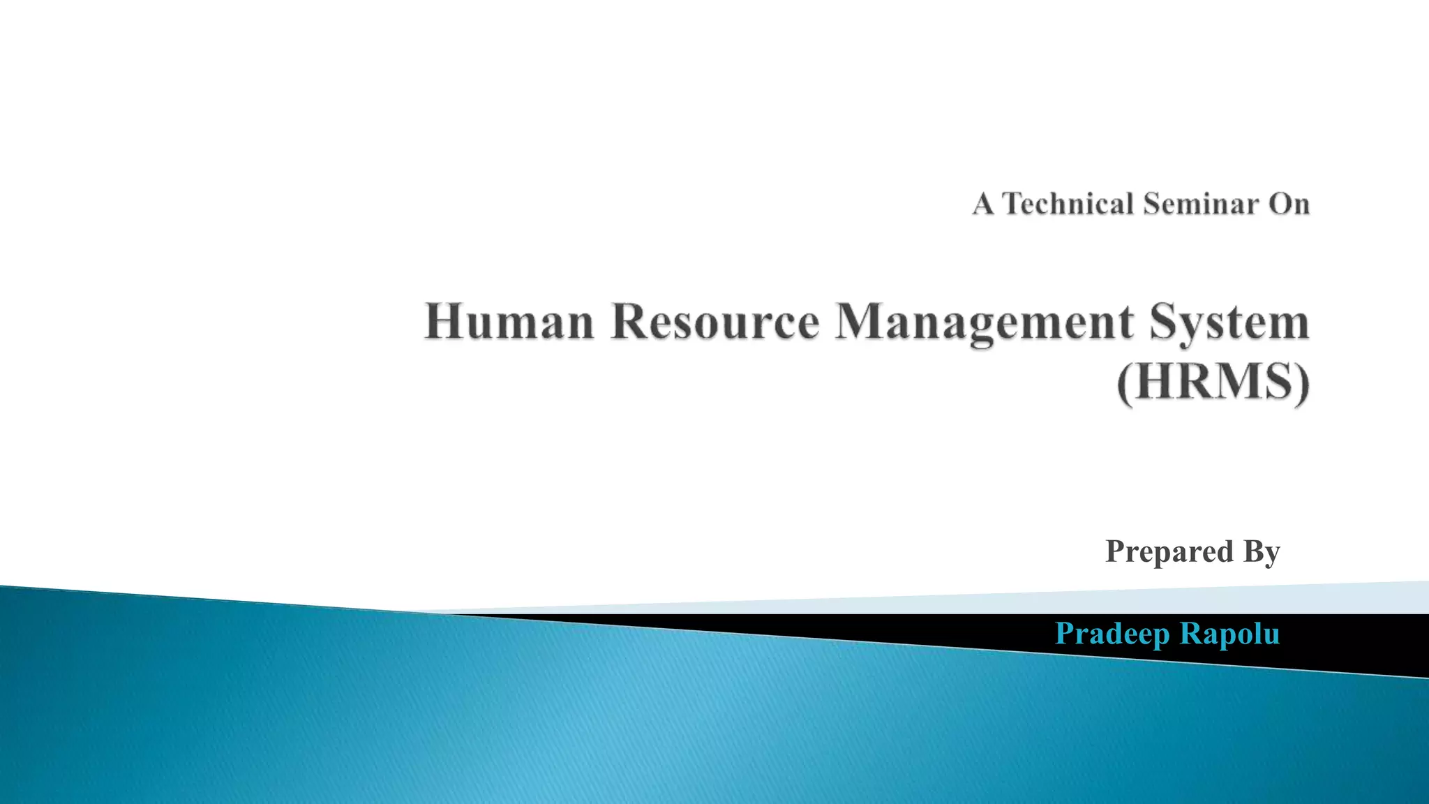Human Resource Management System | PPTX