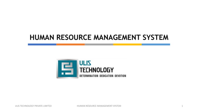 ULIS - EoS Human Resource Management System#04052018 | PPTX