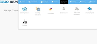Trio HRMS a complete Human Resource Management System | PPT