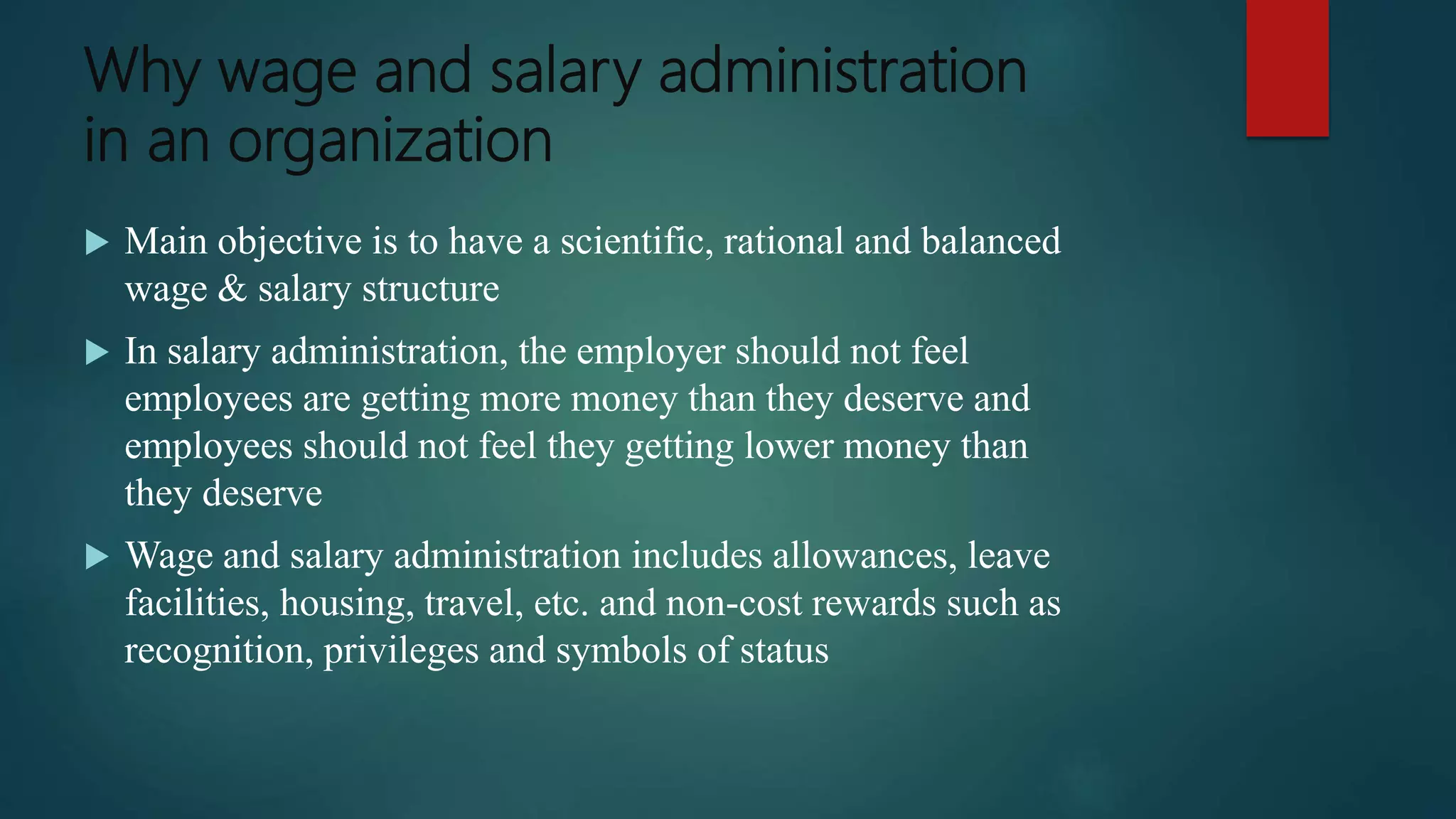 Wage and salary Administration | PPTX