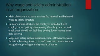 Wage and salary Administration | PPTX