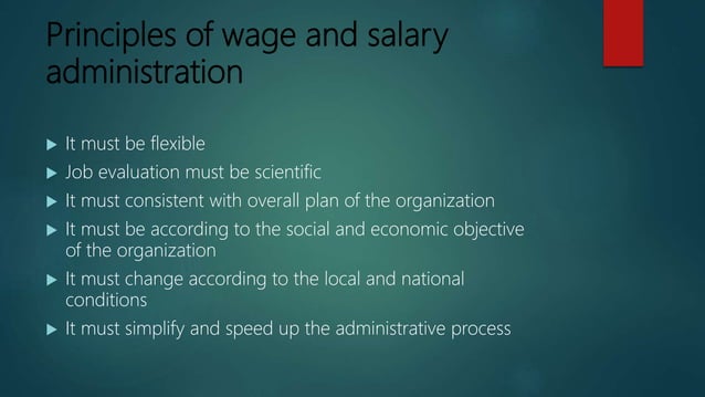 Wage and salary Administration | PPTX