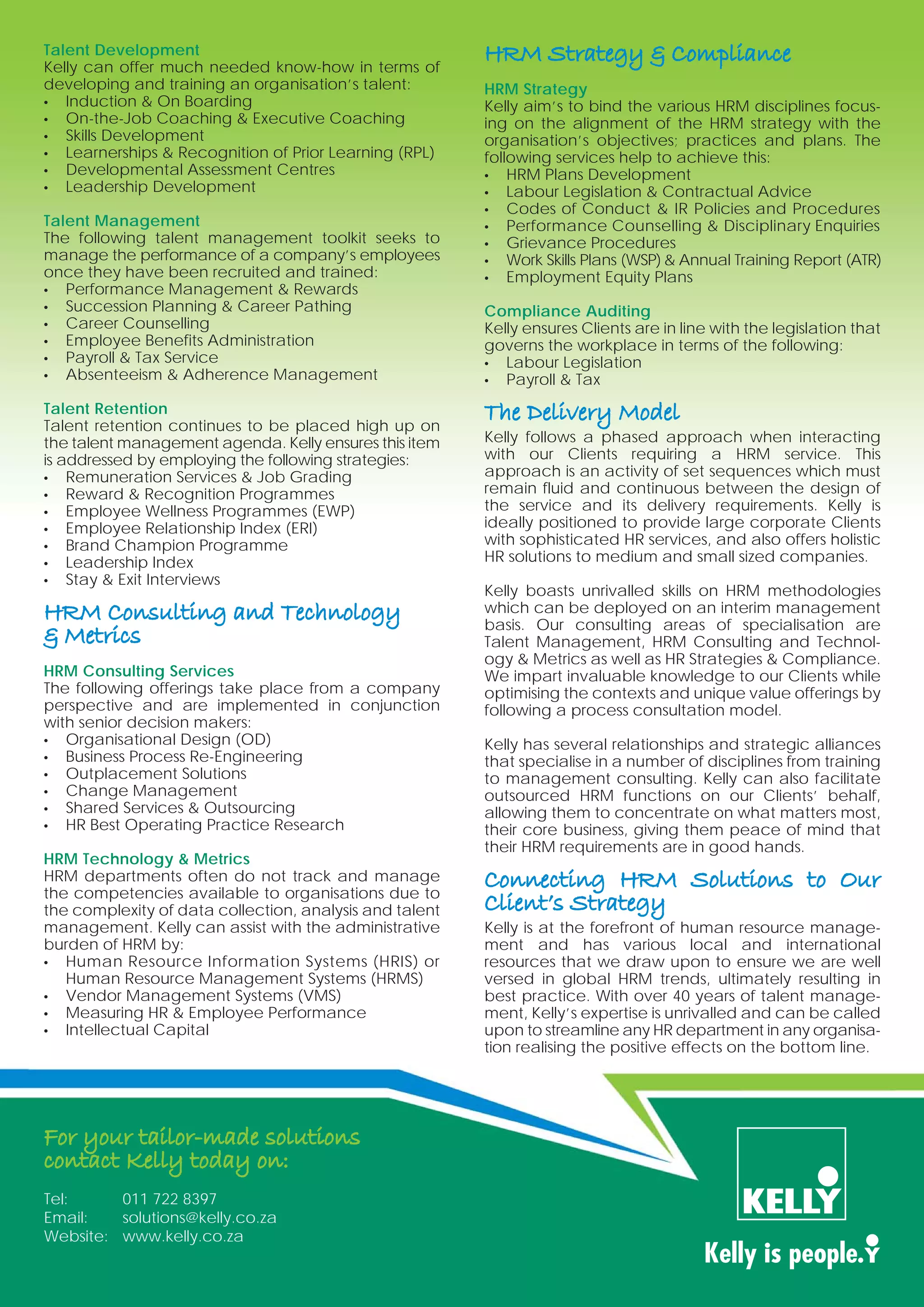 Hrm Services Solutions Brochure | PDF