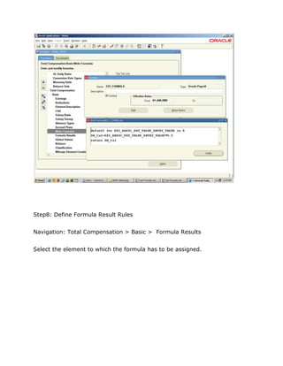 Oracle HRMS Fast Formula | DOCX