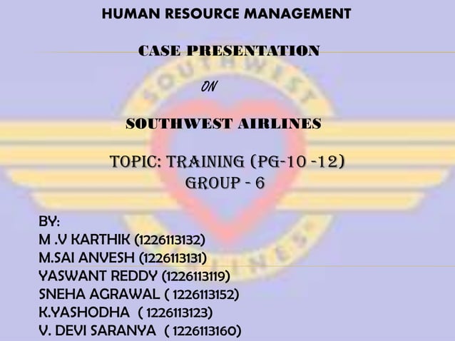 Hrm southwest | PPTX