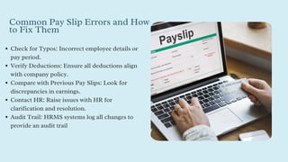HRMS Pay Slip: Streamlining Payroll Management for Employees | PDF