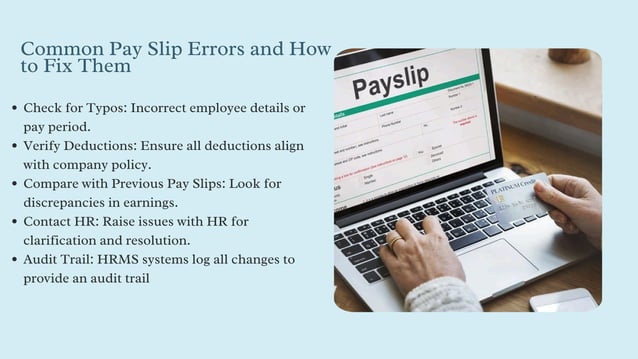 HRMS Pay Slip: Streamlining Payroll Management for Employees | PPT