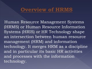 HRMS software presentation | PPTX