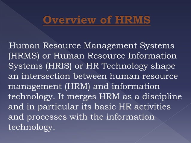 HRMS software presentation | PPTX