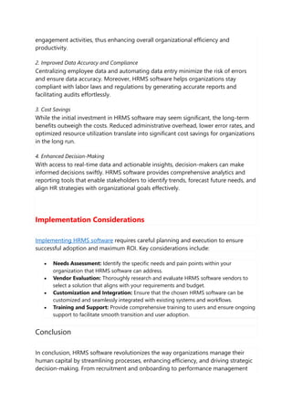 SHRMPro HRMS Software Solutions Presentation | PDF