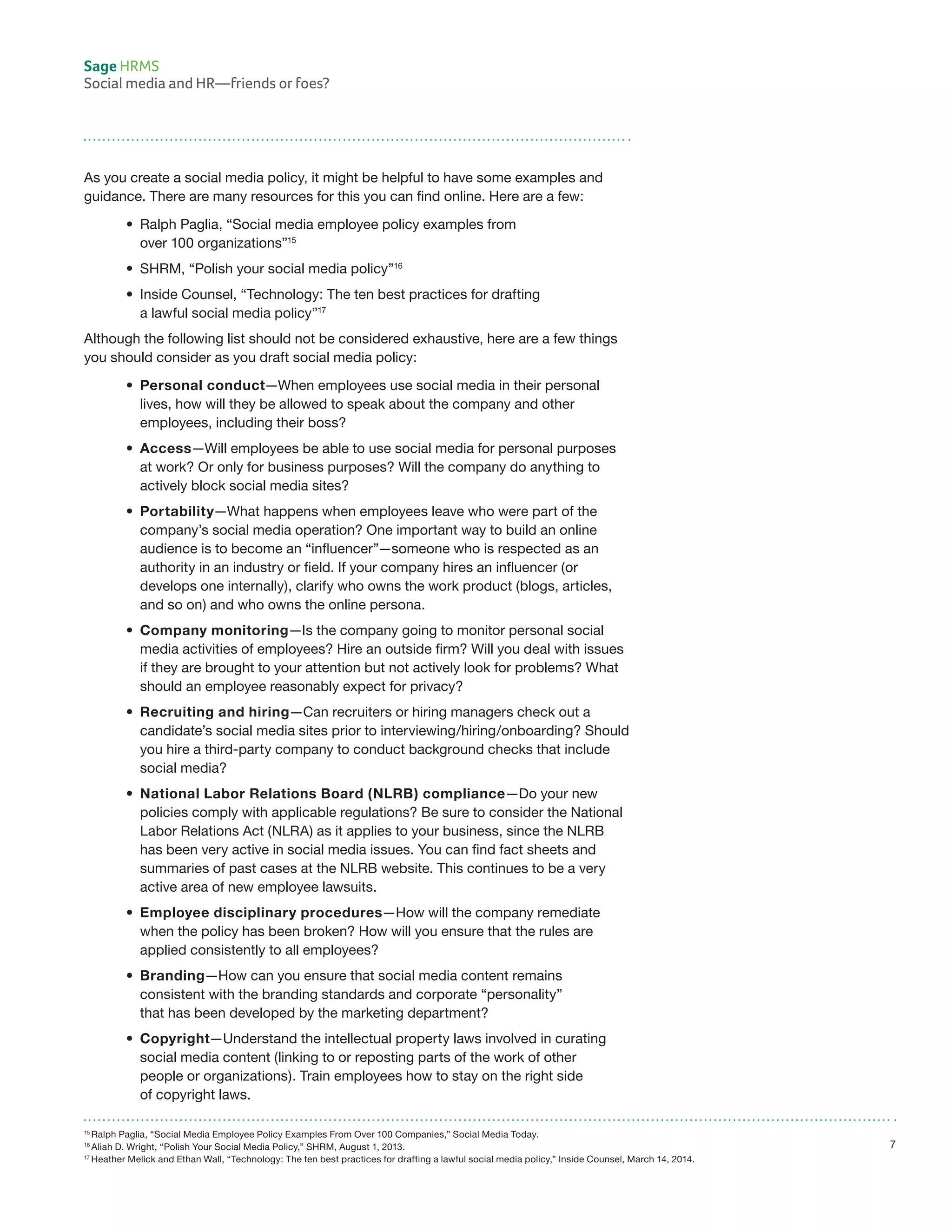 Social Media and HR - Friend or Foe? | PDF