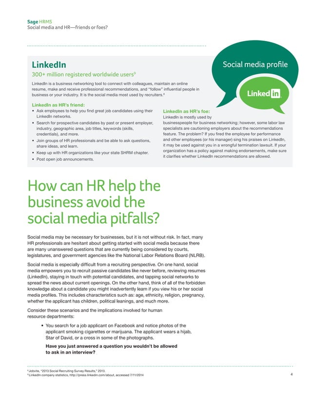 Social Media and HR - Friend or Foe? | PDF