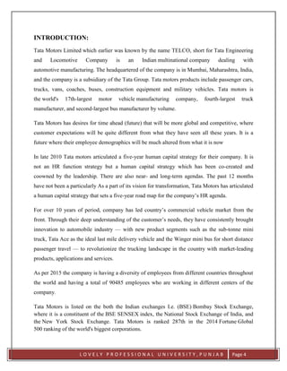 HR PRACTICES OF TATA MOTORS-MALIKZADA RAASHID | PDF