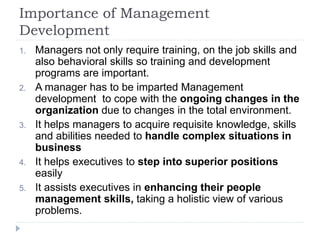 Training and Management Development | PPTX