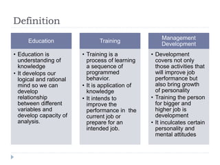 Training and Management Development | PPTX