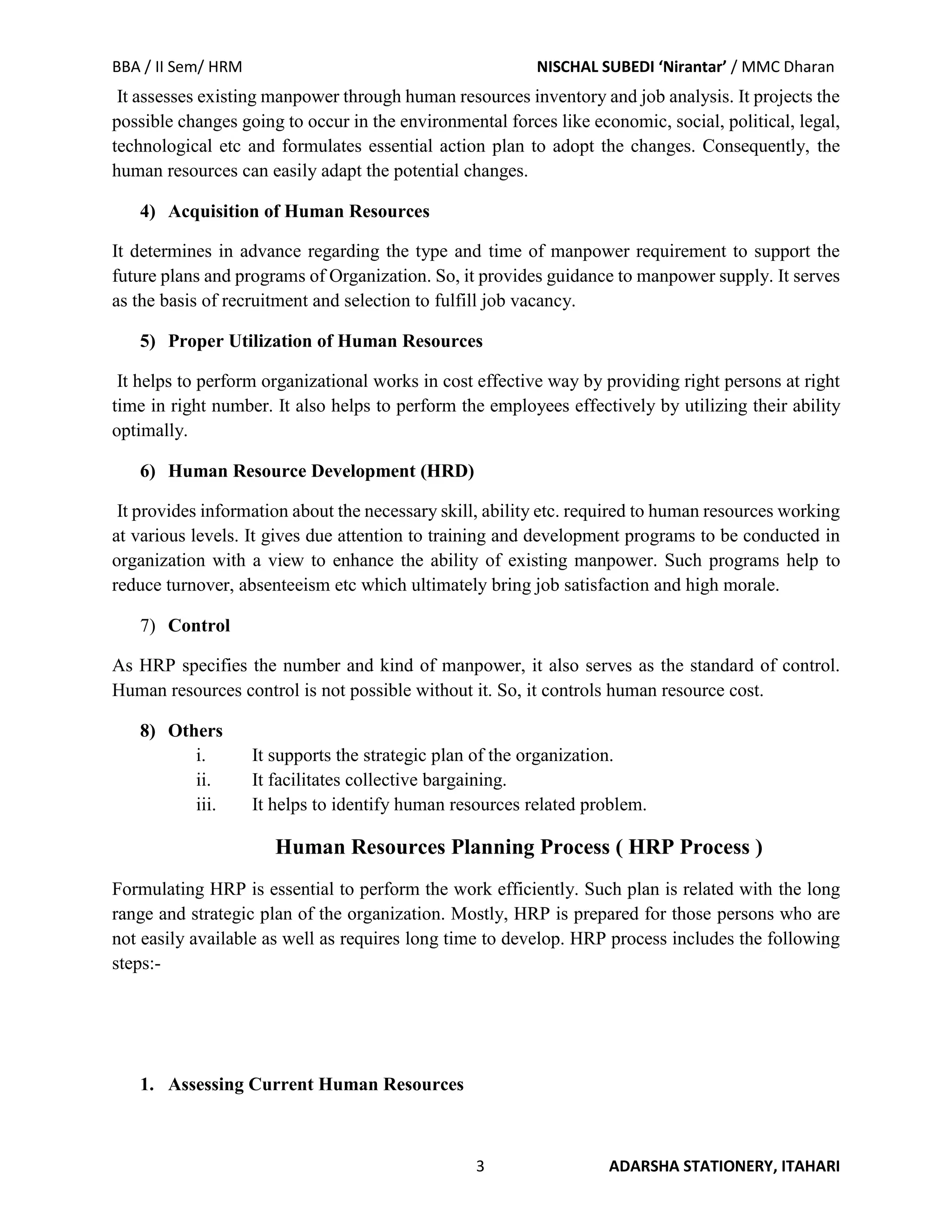 HRM Unit - 2 BBA HRP.docx notes of human resource management | DOCX ...