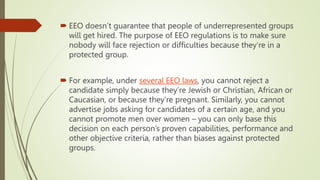 HRM UNIT II Lesson 1 EQUAL EMPLOYMENT OPPORTUNITY (EEO ...