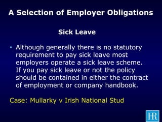 Hr obligations on employers in ireland | PPT