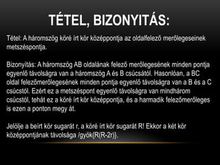Háromszögek nevezetes pontjai | PPTX