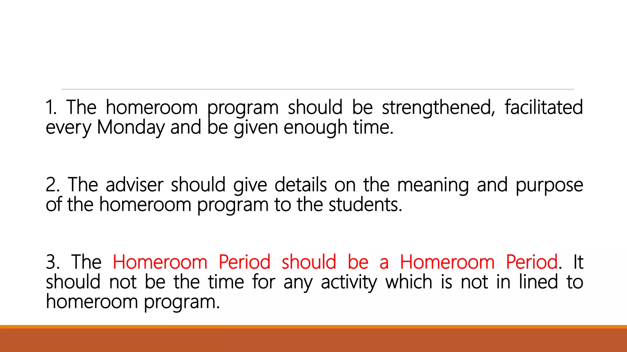 Homeroom Orientation | PPT