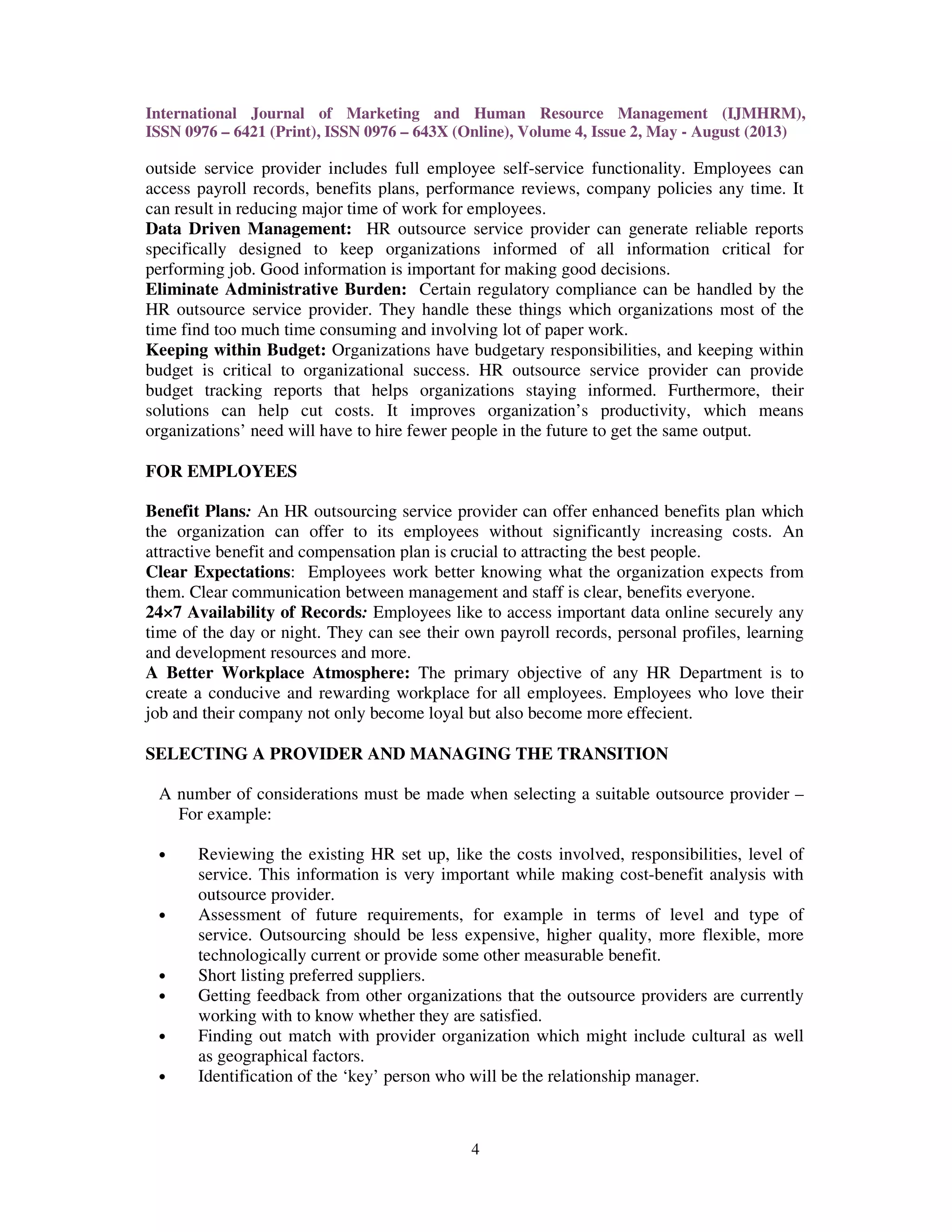 Hr outsourcing | PDF