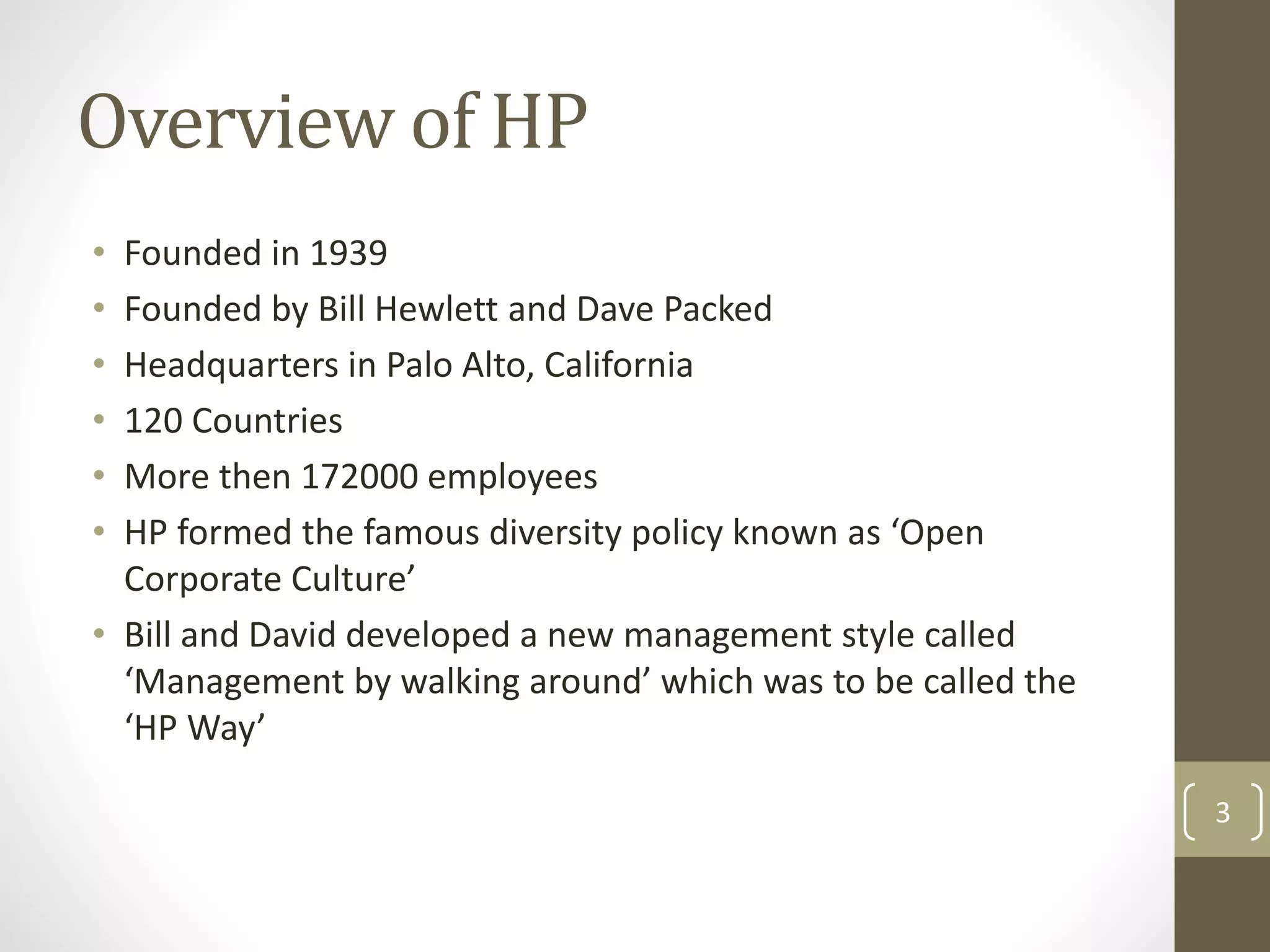 Managing Diversity at Workplace: A Case Study of Hp | PPTX