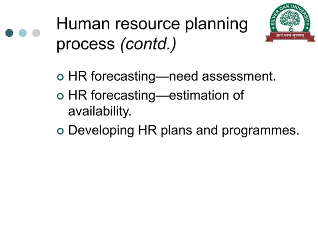 HUMAN RESOURCE PLANNING .ppt DETAILS AND CHARTS | PPT