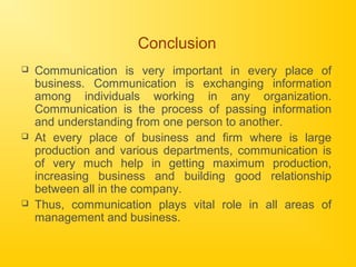 Communication and its importance | PPT