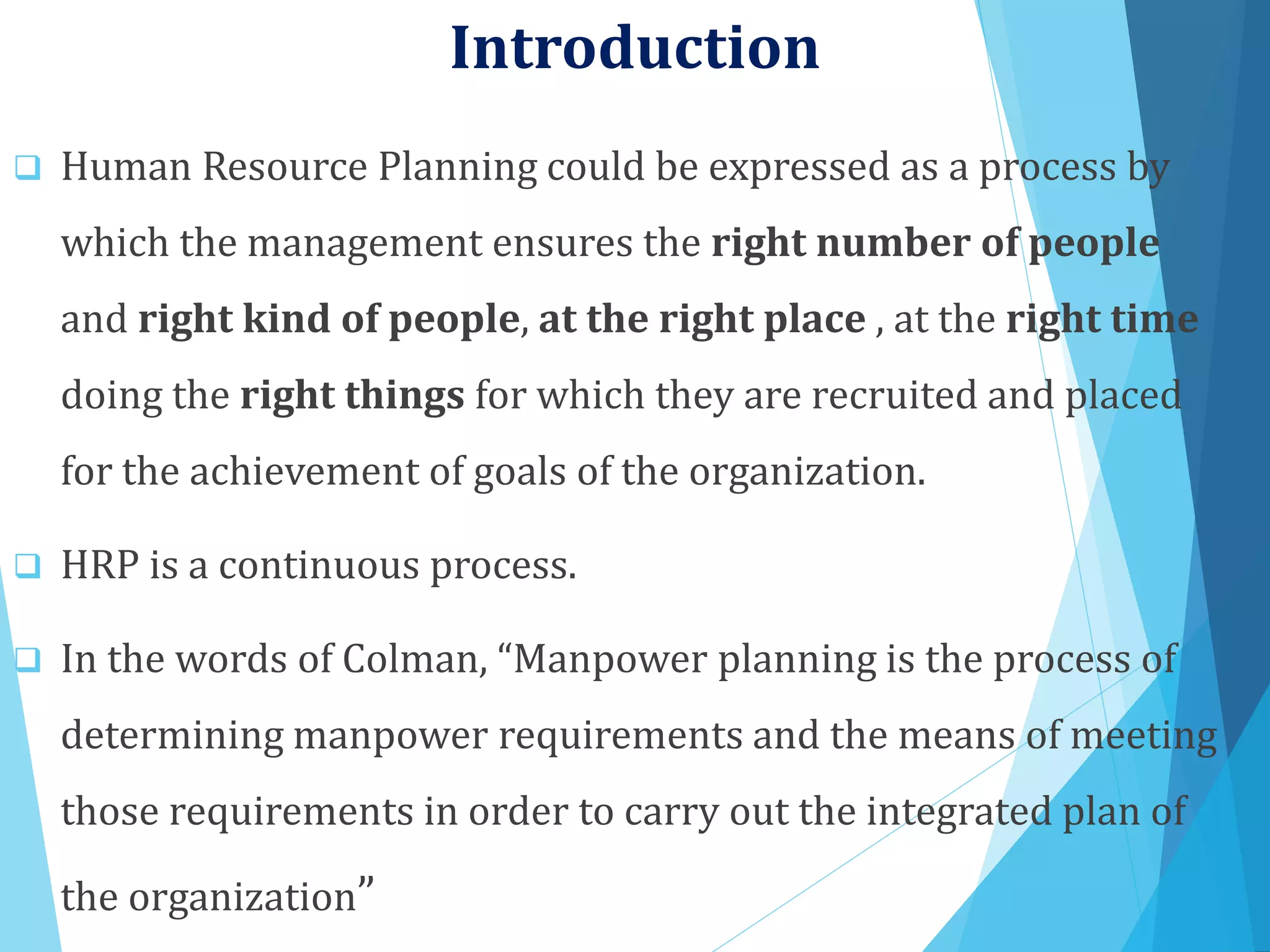 HRP(Human Resources Planning | PPTX