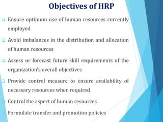 HRP(Human Resources Planning | PPTX