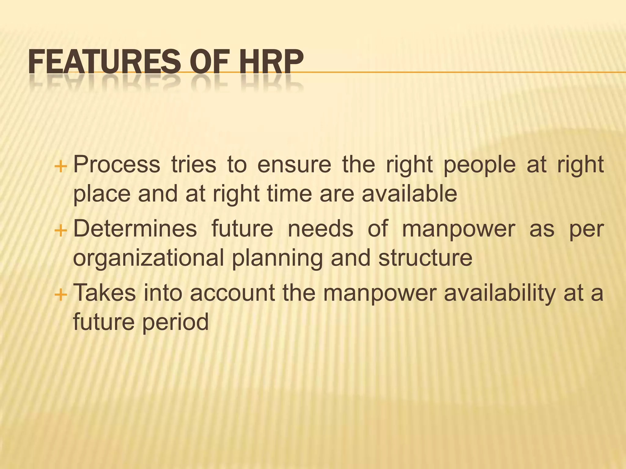 HUMAN RESOURCE PLANNING(SHRM) | PPT