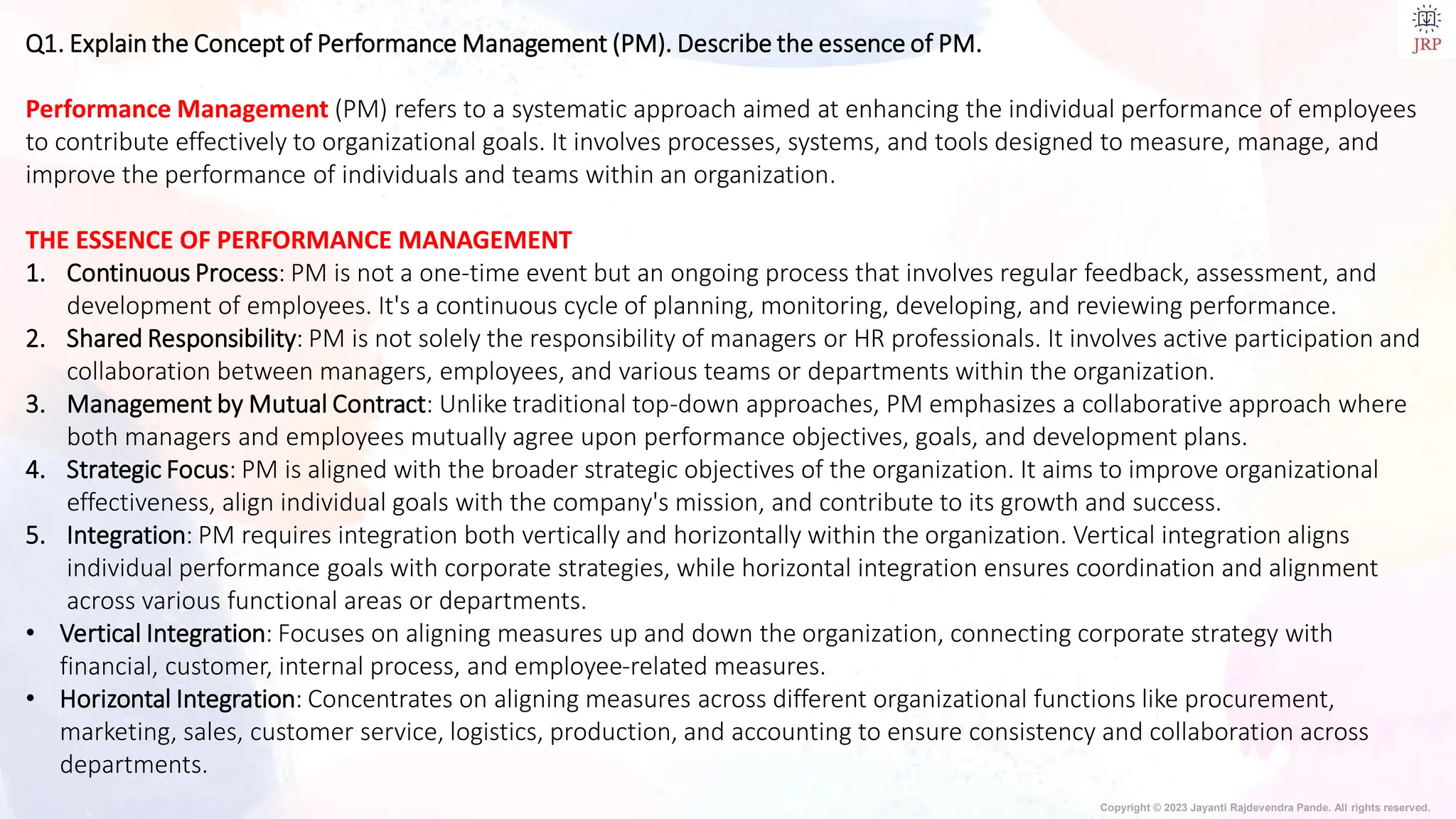 HR Paper 2 Module 1 INTRODUCTION TO PERFORMANCE MEASUREMENT .pdf