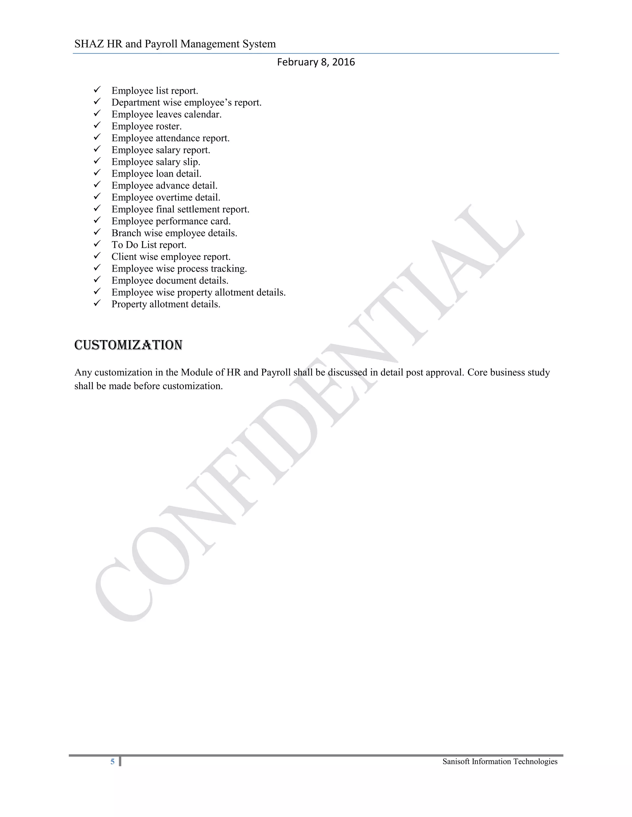 HR and Payroll Management System - Web Based | PDF