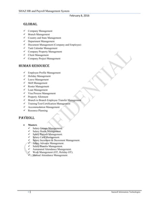 HR and Payroll Management System - Web Based | PDF