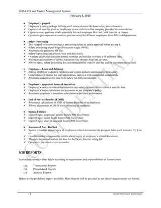 HR and Payroll Management System - Web Based | PDF