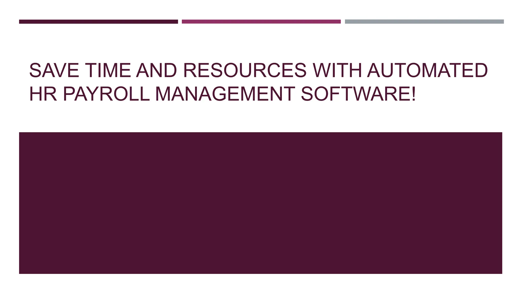 Streamline Operations with Automated HR Payroll Management Software! | PPTX | Human Resources ...