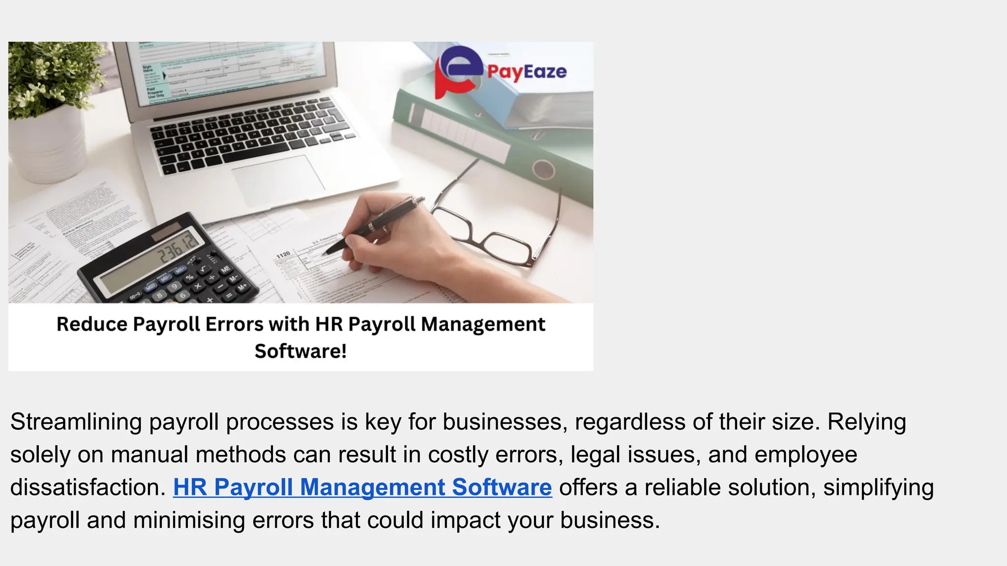 HR payroll management software Minimises Payroll Errors! | PPTX