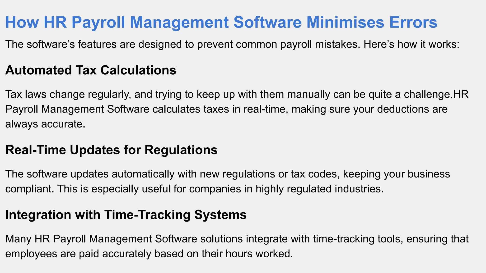 HR payroll management software Minimises Payroll Errors! | PPTX