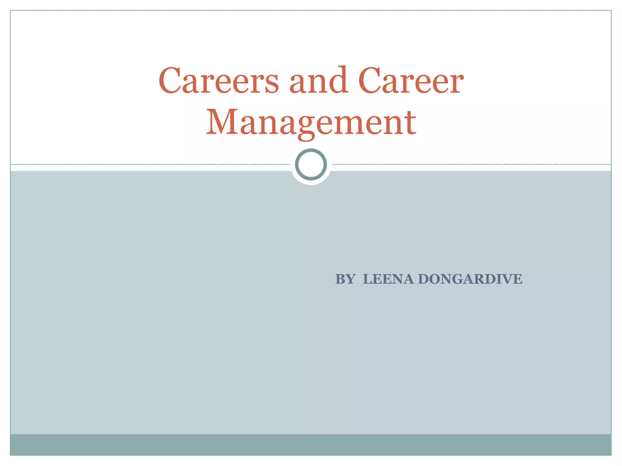 careers and career management | PPT