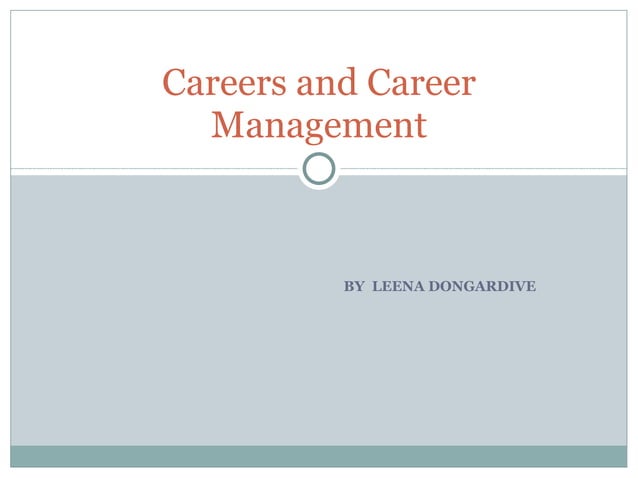 careers and career management | PPT