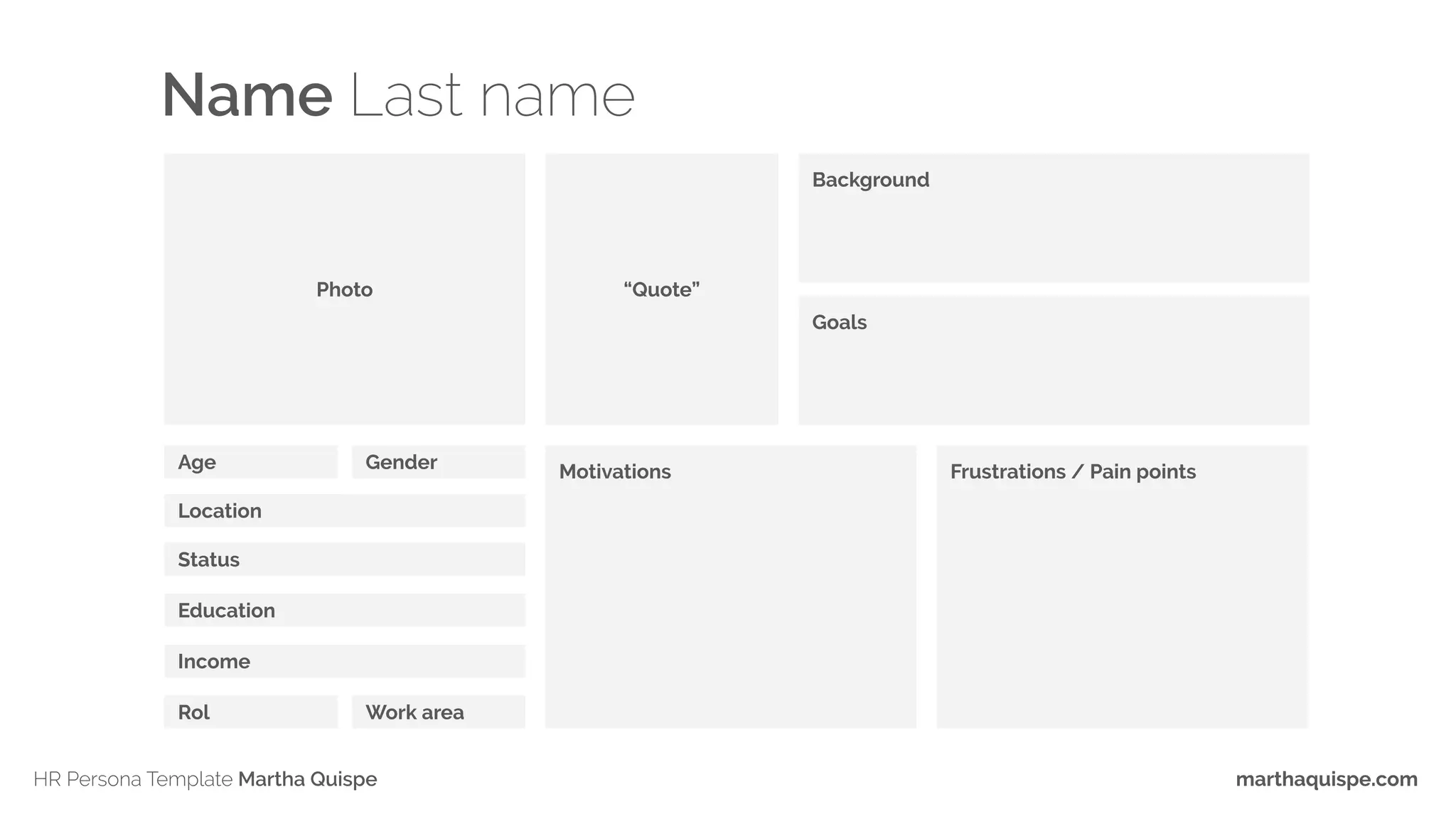 HR Persona by @Martha Quispe | PPT