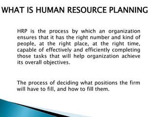 Hr planning | PPT