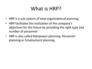 Planning For Human Resource | PPTX