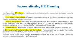 HR Planning .pptx a presentation about HR Planning and its process | PPT